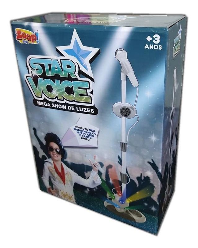 Kit Microfone ZP00753 Star Voice Zooptoys - Microfone Dinâmico ...