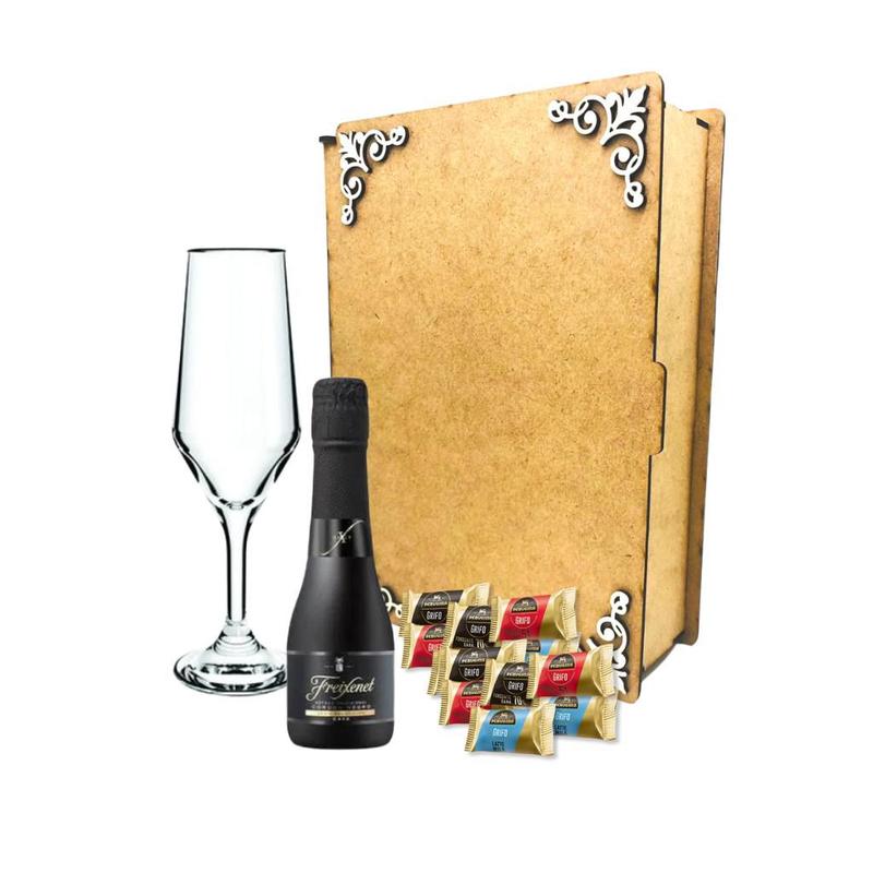 Kit Mini Freixenet Códon Negro com Taça - santa bela personalizados ...