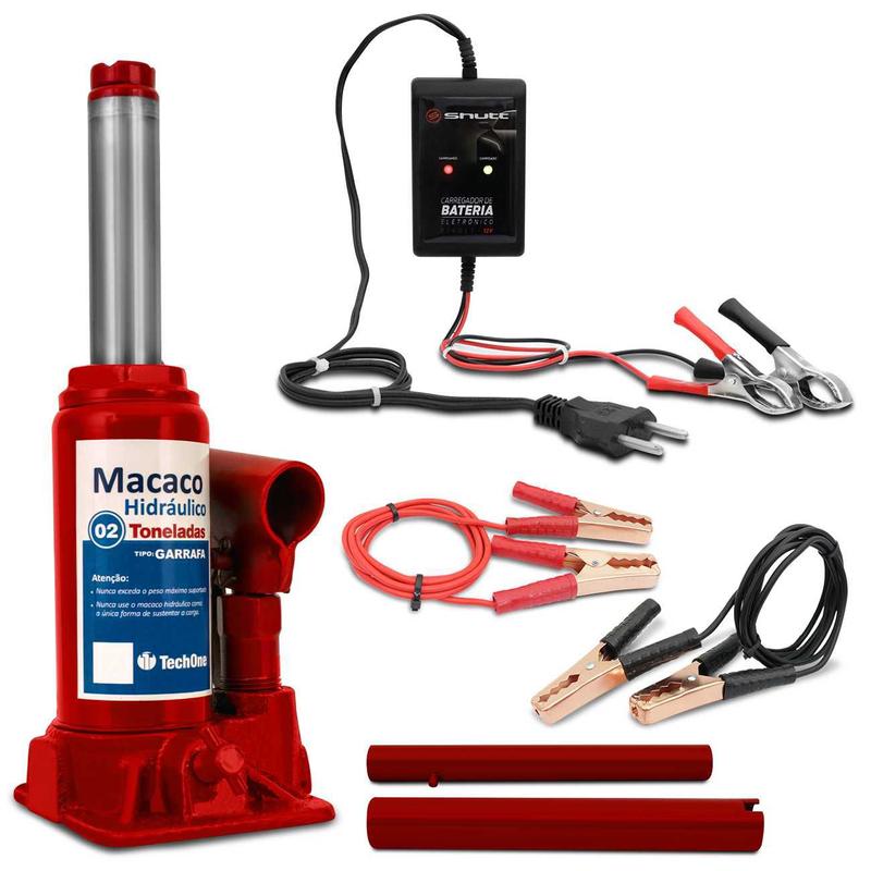 Kit Mini Macaco Hidráulico 2 Toneladas Tipo Garrafa Maleta Portátil e ...