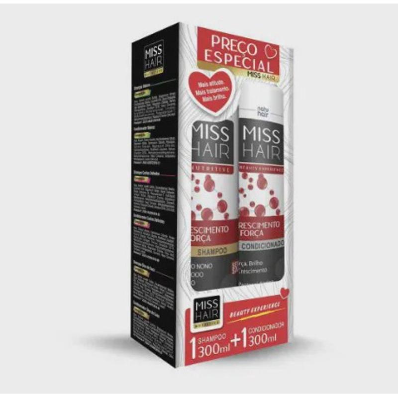 Kit Miss Hair 300ml - Crescimento com força - Natu Hair - Kit de ...