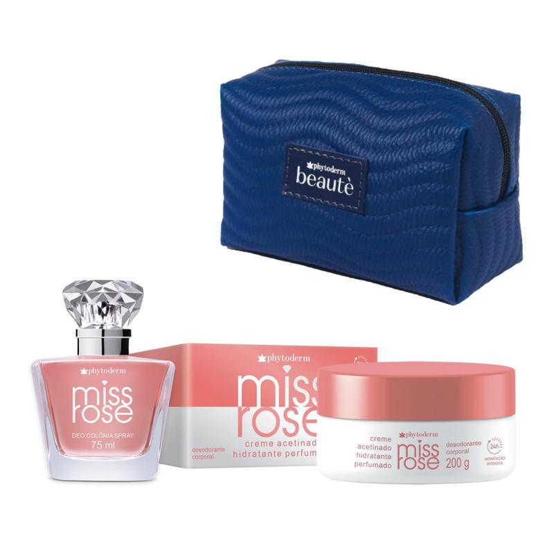 Kit Miss Rose Deo Colônia 75ml e Creme Acetinado 200g - PHYTODERM - Kit ...