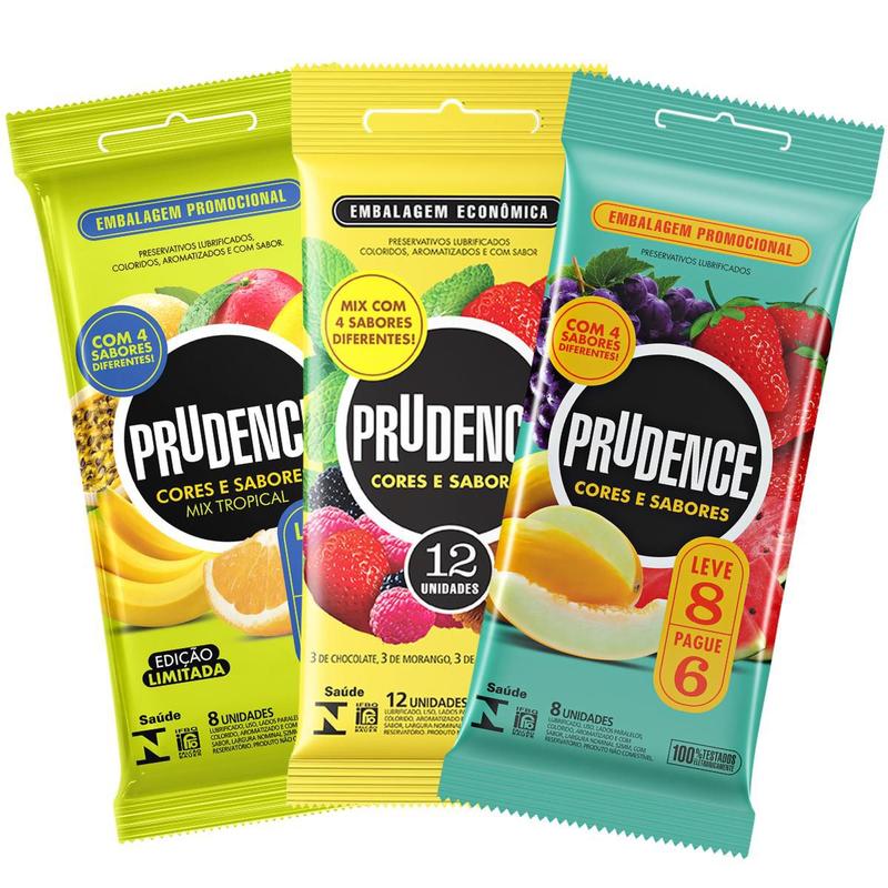 Kit Mix Sabores Leve 28 Pague 24 Preservativo Camisinha Prudence - Preservativo - Magazine Luiza