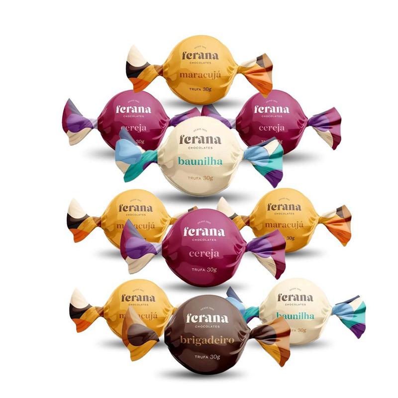 Kit Mix Trufas Com 10 Unidades - Ferana Chocolates - Bombom - Magazine ...