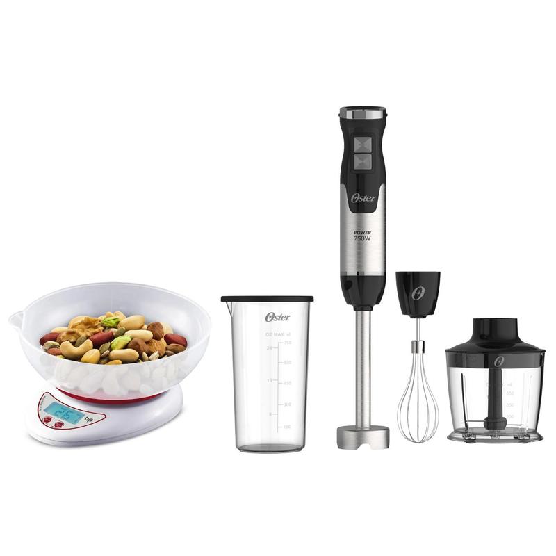Kit Mixer Power Inox 3 Em 1 Copo Tampa Processador Fouet Haste Com ...