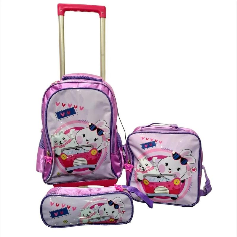 Kit Mochila Coelho Baby Escolar/creche Infantil Rodinhas Menina - SHOP ...