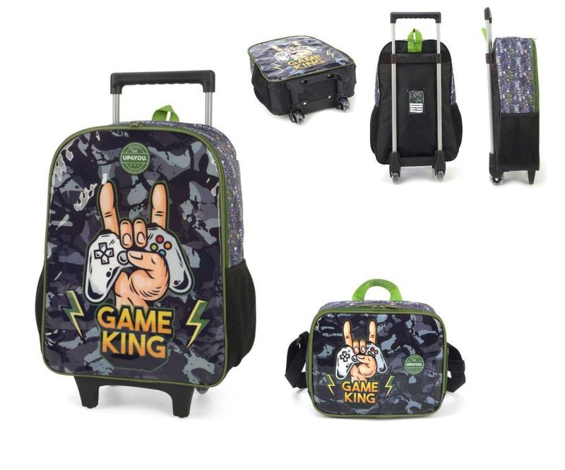 Kit Mochila de Rodinha Masculina Game Up4you Ref.37642 - Mochilas ...