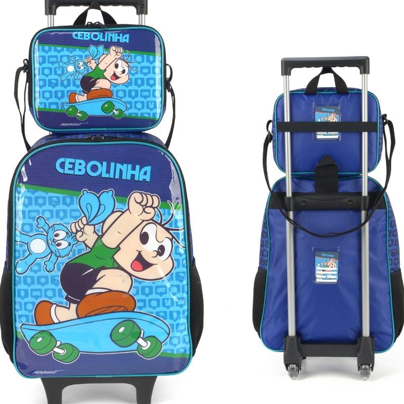 Kit Mochila Masculina e Lancheira Infantil Creche Escolar Bolsa de ...