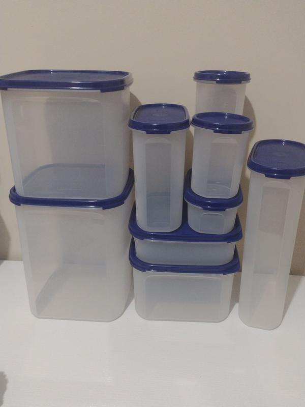 Kit modular azul com 9 peças para armazenamento - Tupperware original ...