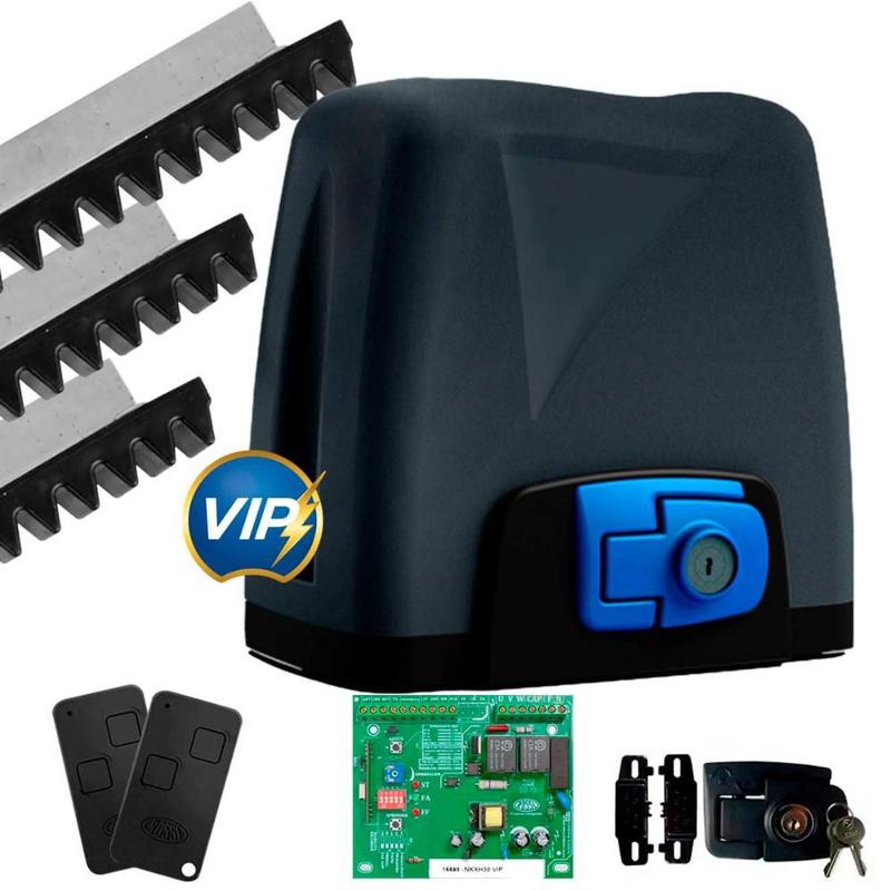 Kit Motor Automatizador Portão Eletrônico Rossi DZ Nano Vip 500Kg Abertura SUPER Rápida 3,5 ...