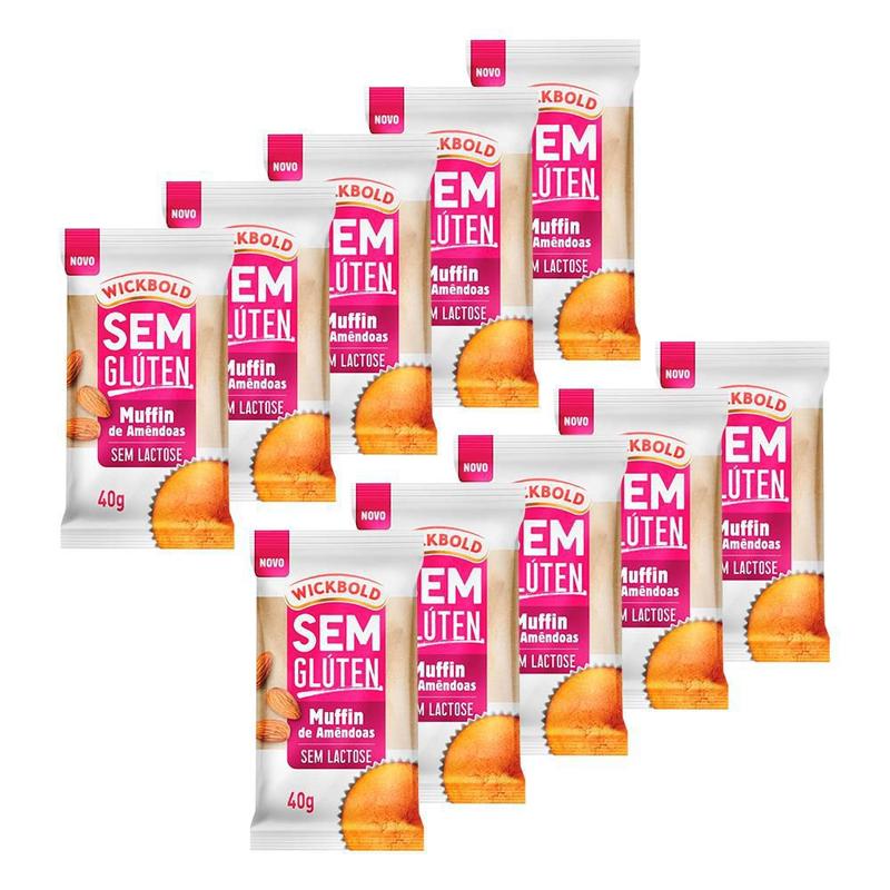 Kit Muffin Wickbold Sem Glúten Amêndoas 40G - 10 Unidades - Bolo ...