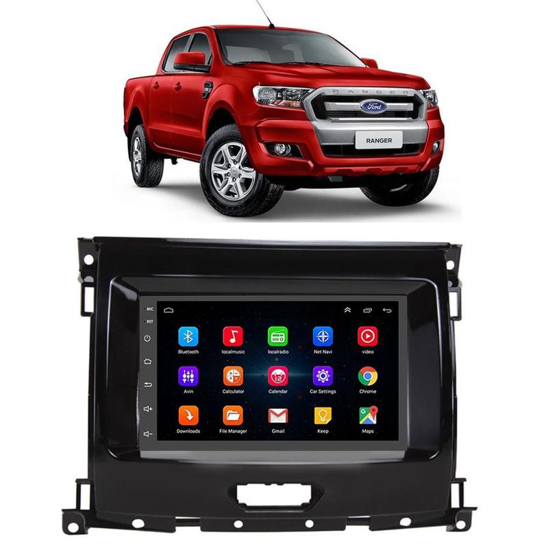 Kit Multimídia Android Ford Ranger 2017 2018 2019 2020 2021 7" Tv ...