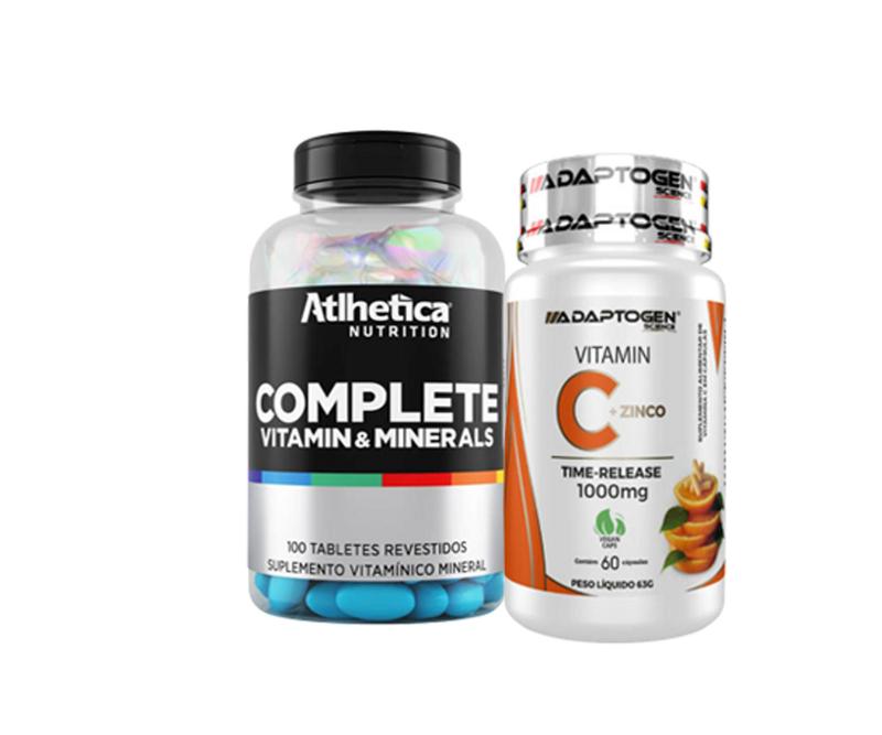 Kit Multivitaminico Vitamina C + Zinco + Vitamina Atlhetica - Adaptogen ...