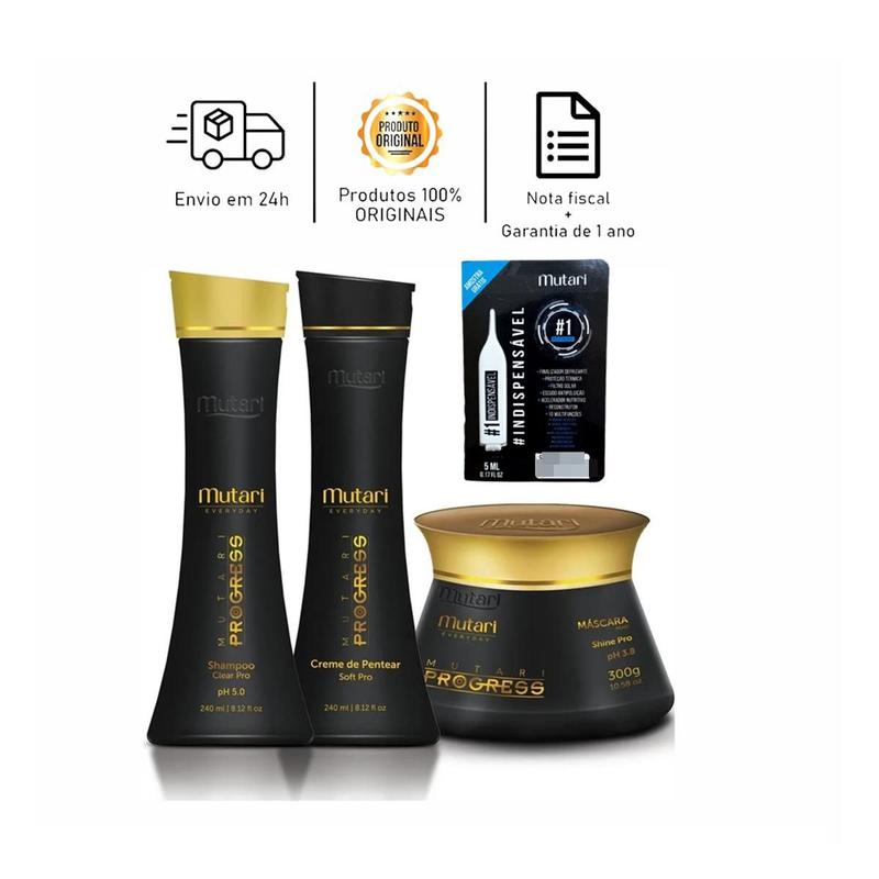 Kit Mutari Progress - 3 Itens - Kit de Tratamento para Cabelos ...