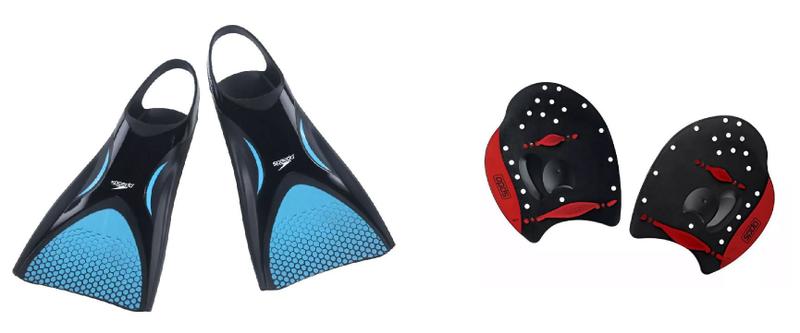 Kit Natação Speedo Nadadeira Power Fin + Palmar Power Paddles - Kit de ...