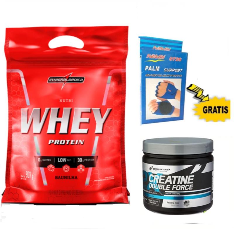 Kit nutri whey protein 907g -integralmédica + creatina double force ...