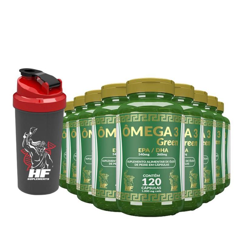 Kit Ômega 3 1000Mg Hf Suplements 12X 120 Caps - Ômega 3 / Óleo de Peixe ...