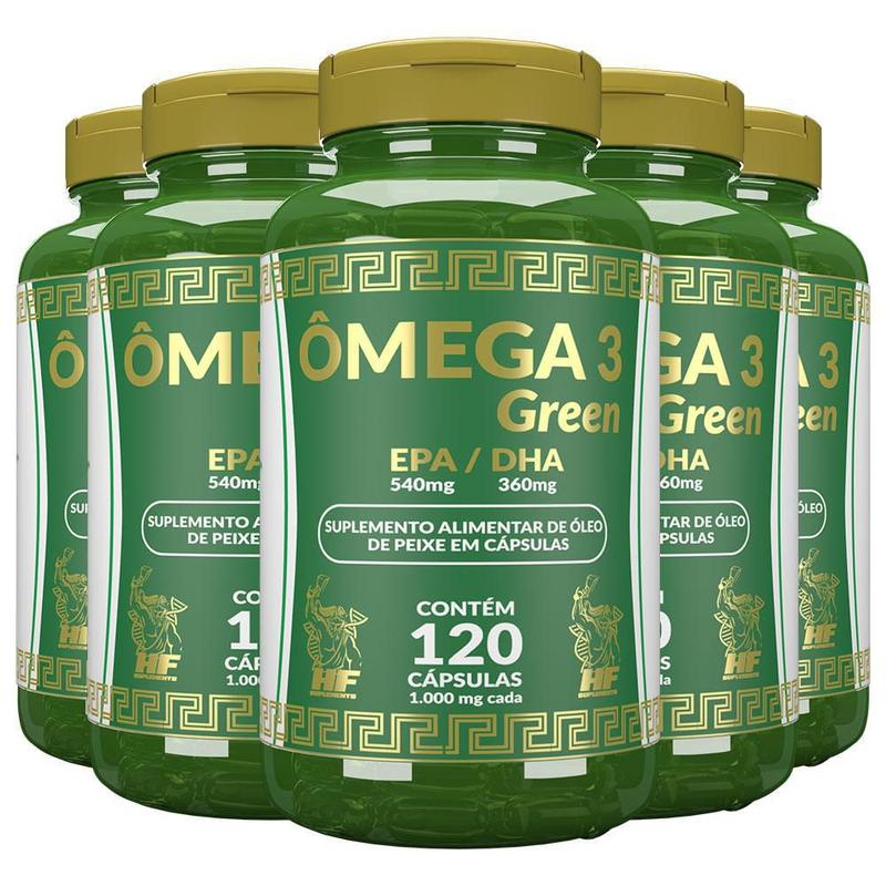 Kit Ômega 3 1000Mg Hf Suplements 20X 120 Caps - Ômega 3 / Óleo de Peixe ...