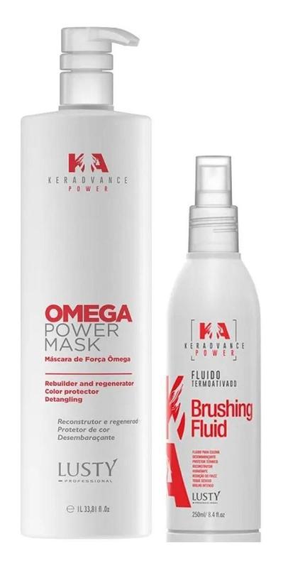 Kit Omega Power Mask Lusty Reconstrução Intensa - Kit de Tratamento ...