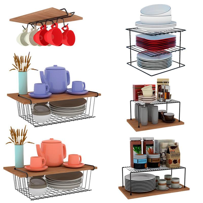 Kit Organizadores de Armário Elegance DiCarlo Aramado Aço Carbono 6 ...