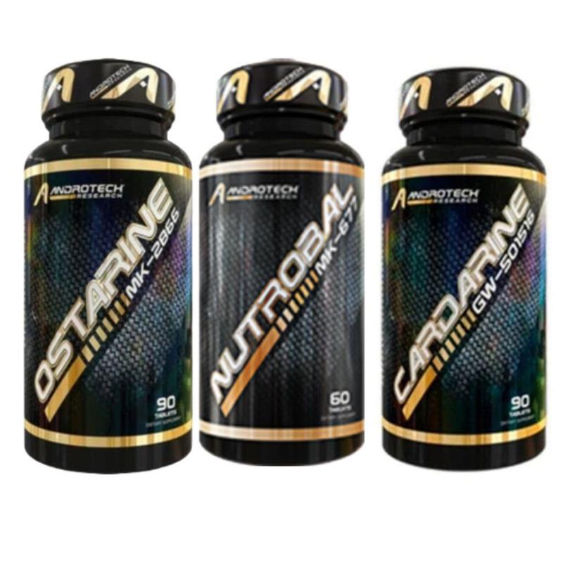 Kit ostarin + nutrobal + cardarin 10mg 90 caps androtech research - Kit ...