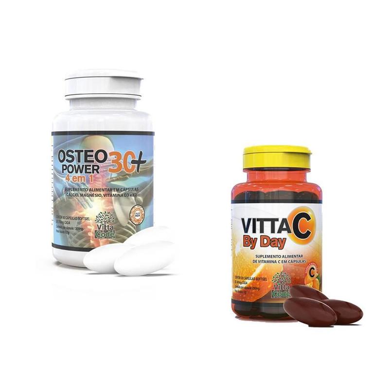 Kit Osteo Power Saúde Ossos Articulações + Vita C - Vitta Code ...