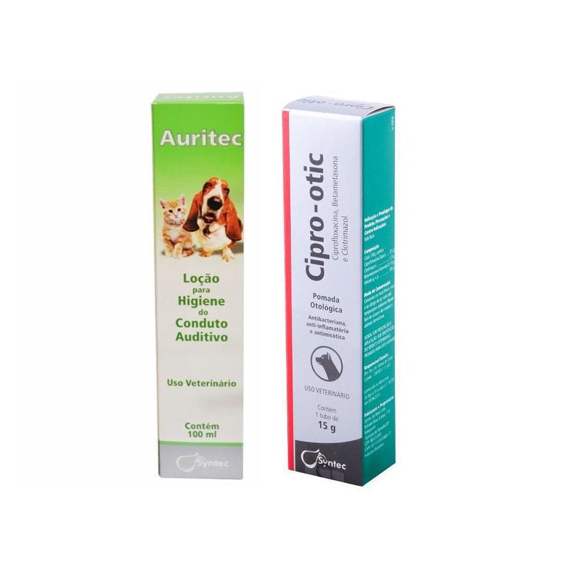Kit Otológico ( Auritec 100 Ml + Cipro Otic Bisnaga 15G ) - Syntec ...