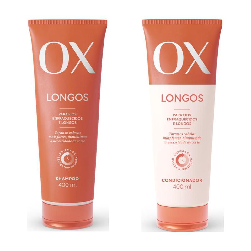 Kit OX Longos Shampoo e Condicionador 400ml cada - OX Cosméticos ...