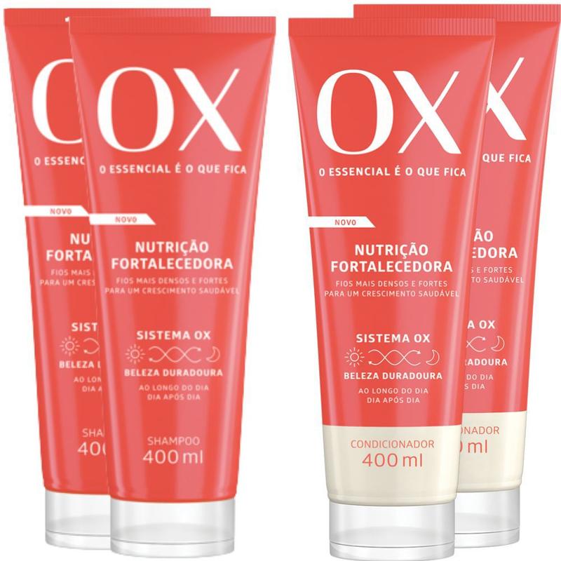 Kit Ox Nutrição Fortalecedora 2 Shampoo 400ml + 2 Cond. 400ml - Kit ...
