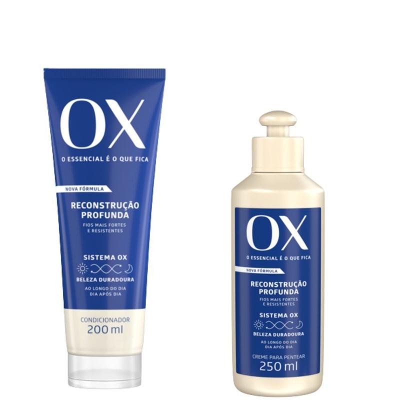Kit Ox Reconstrução Profunda Condicionador 200ml + Creme De Pentear ...