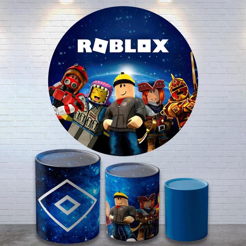 Kit Painel de Festa Redondo Trio Cilindro - ROBLOX - DeCarllos - Kit ...