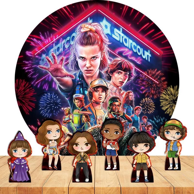 Kit Painel Redondo c/ Elástico + Displays Mdf Decoração Festa Infantil ...