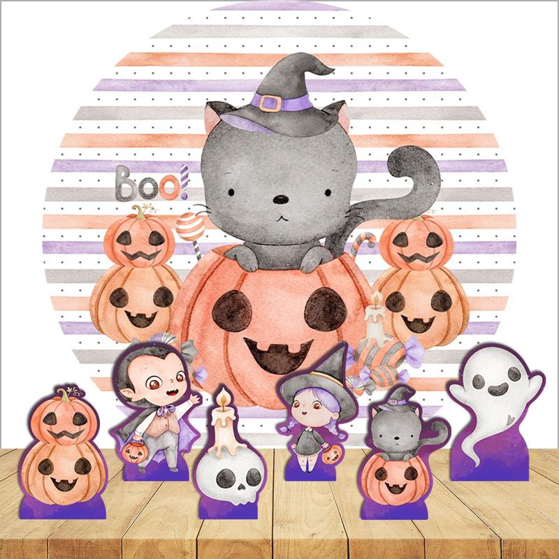 Kit Painel Redondo c/ Elástico + Displays Mdf Decoração Festa Infantil ...