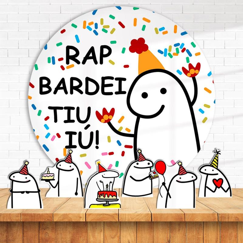 Kit Painel Redondo c/ Elástico + Displays Mdf Decoração Festa Infantil ...