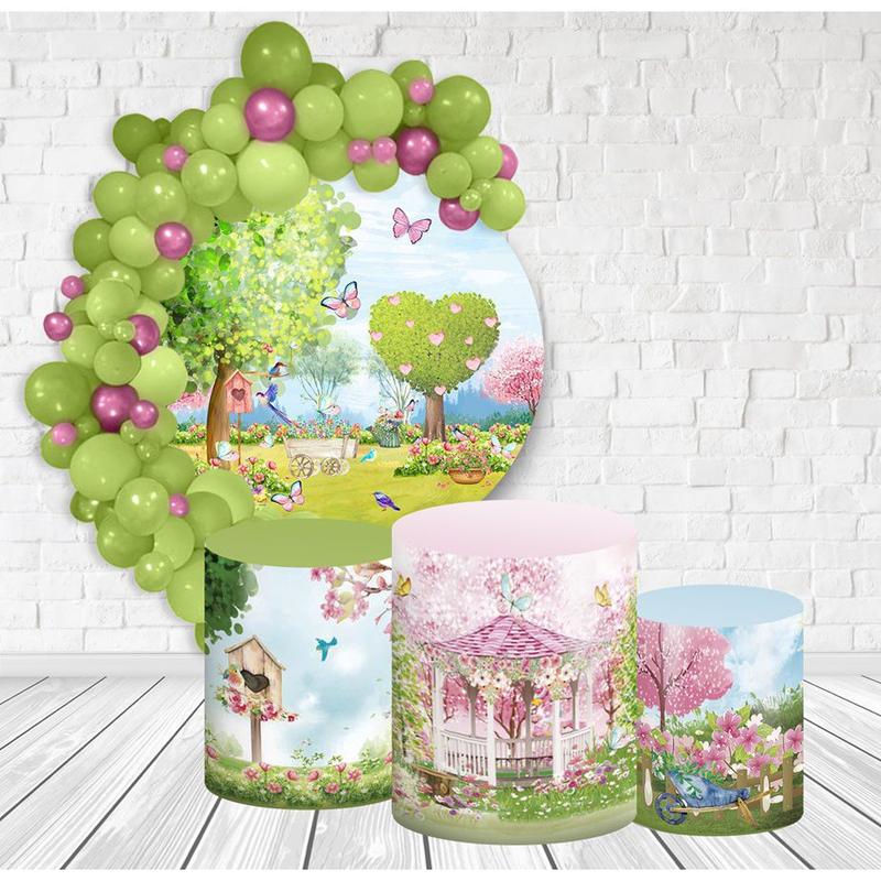 Kit Painel Redondo + Trio Capas Cilindro Veste Fácil com Elástico ...
