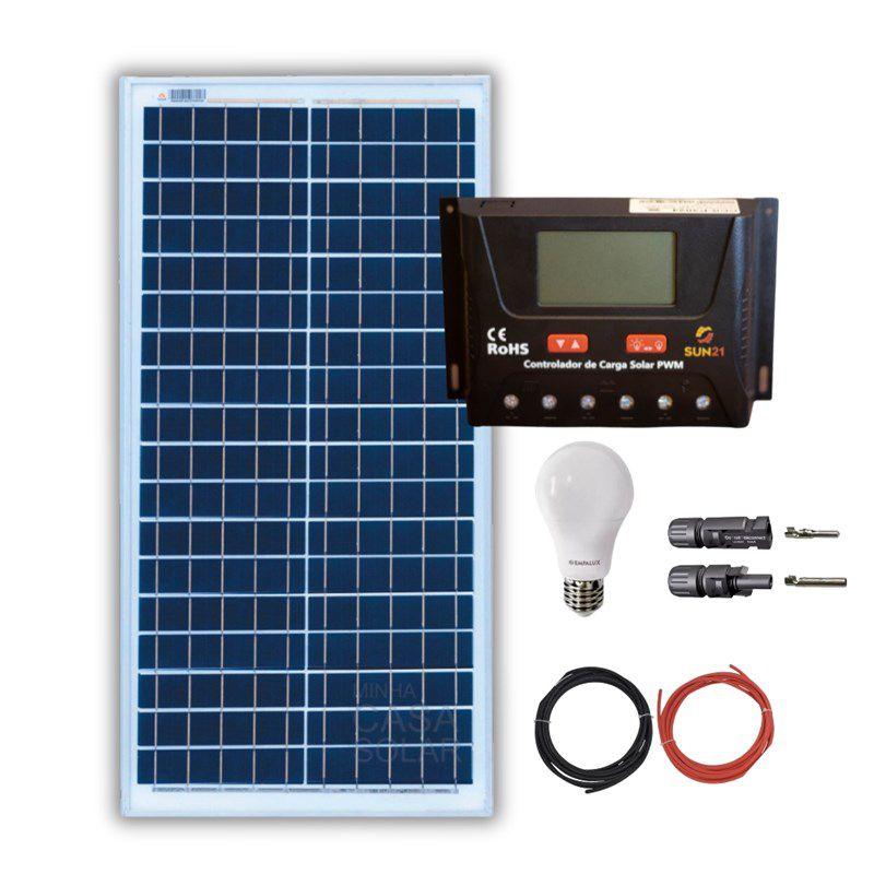 Kit Painel Solar 30W Resun Para Iluminação com 2 Lâmpadas - MINHA CASA ...