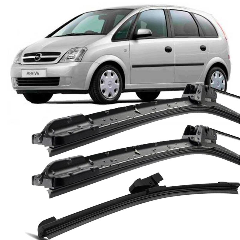Kit Palhetas Silicone Limpador Parabrisa 24" 24" 15E" Meriva 2004 À ...