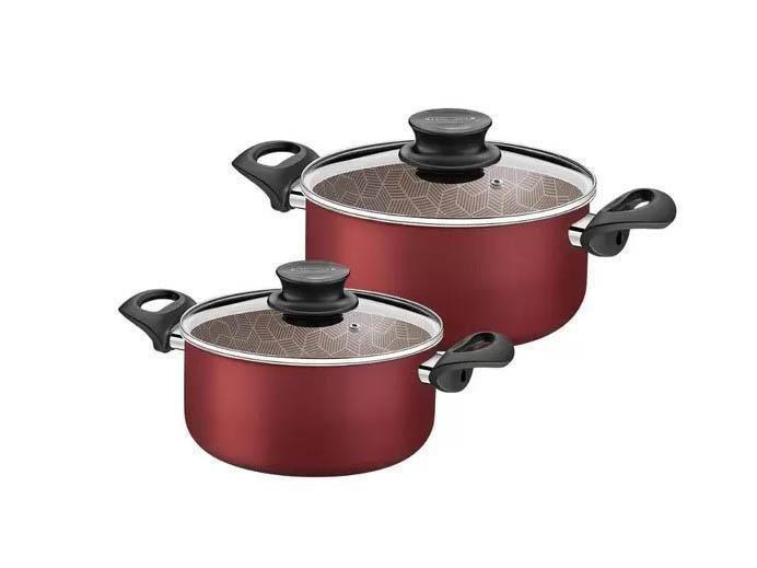 Kit Panelas Tramontina Paris Vermelho - Antiaderente Starflon Max ...