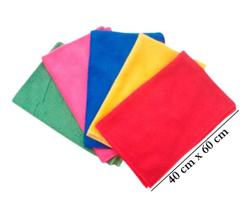 KIT Pano microfibra 40x60 Limpeza Multiuso Limpar polir 5 un - CAEBITEX ...