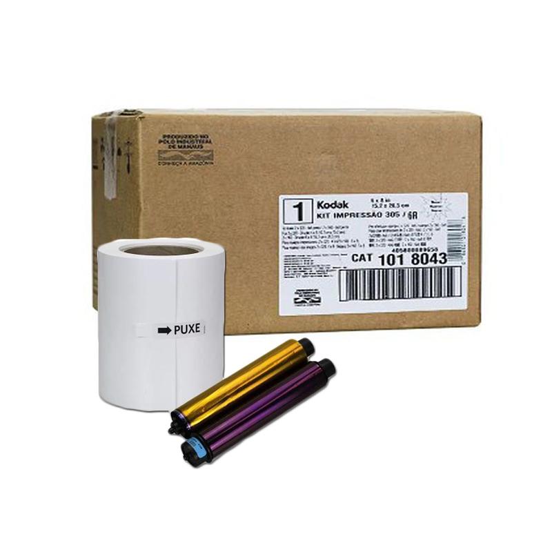 Kit Papel E Ribbon Impressão Kodak 305 - Papel Fotográfico - Magazine Luiza