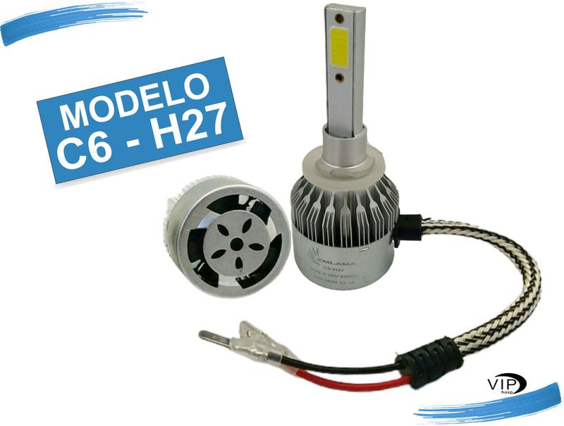 Kit Par Lâmpada Super Ultra Led Automotiva H27 Farol Carro Caminhão ...