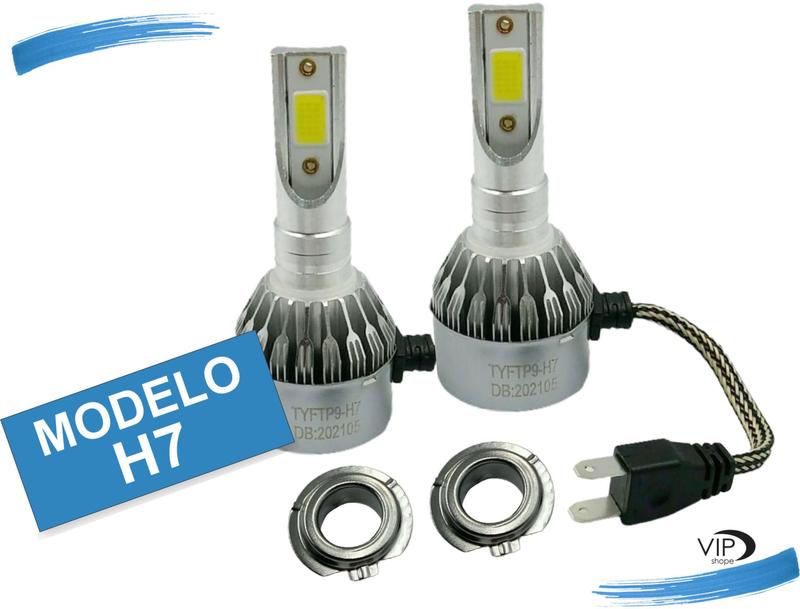 Kit Par Lâmpada Super Ultra Led Automotiva H7 Farol Carro Caminhão ...