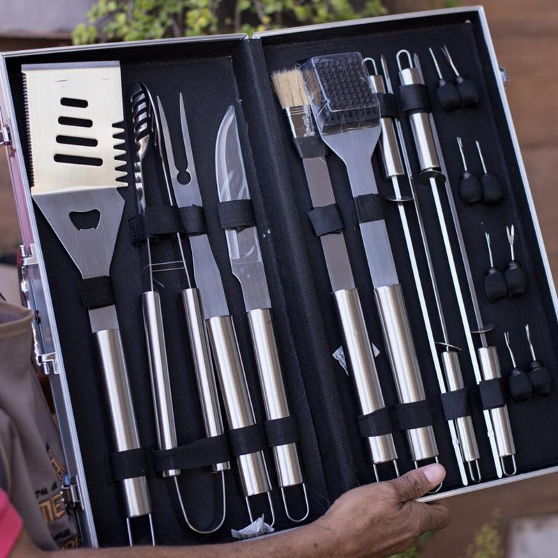 Kit para churrasco inox 18 peças com maleta de aço Casita - Kit ...