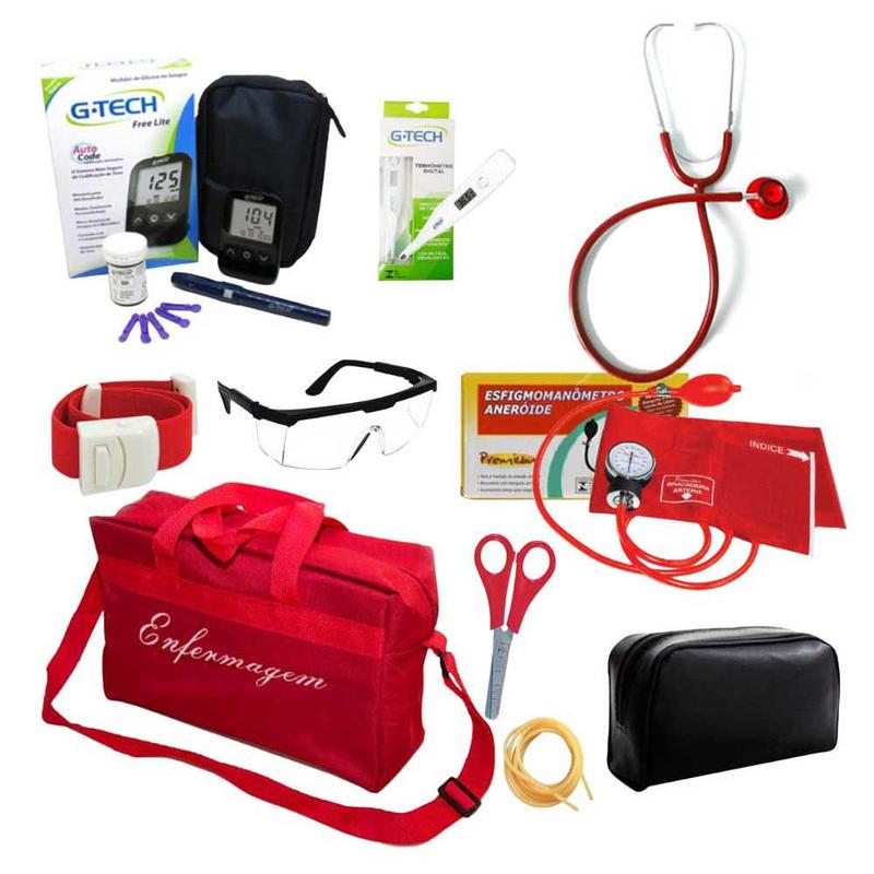 Kit Para Enfermagem Diversas Cores Completo Estetoscopio - Bioland ...