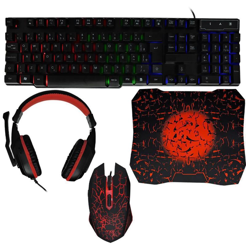 Kit para Pc Gamer com Mouse Headset Teclado e MousePad - Maxmidia - Kit ...