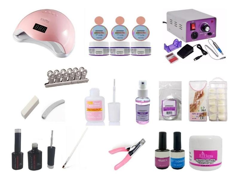 Kit Para Unhas Acrigel E Fibra Cabine 48W Lixadeira Bivolt - Comercio ...