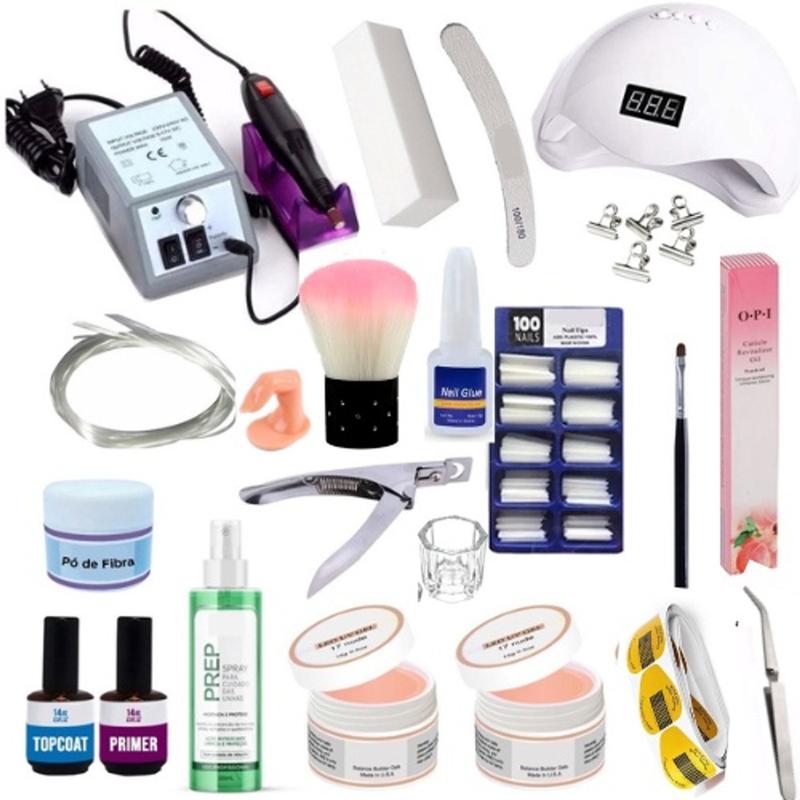 Kit Para Unhas Em Gel Fibra Lixadeira 25.000rpm Cabine 80w Nº 16 - rer ...