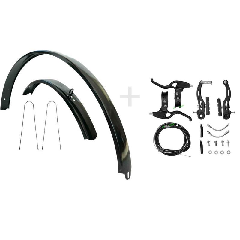 Kit Paralama De Bike Em Inox Aro 26 + V-brake Completo - Vercelli - Paralama para Bicicleta ...