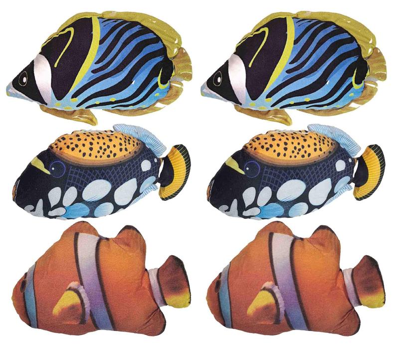 Kit Peixes De Pelúcia Desenhados Colorido 22Cms - Tuka Toy - Pelúcia ...