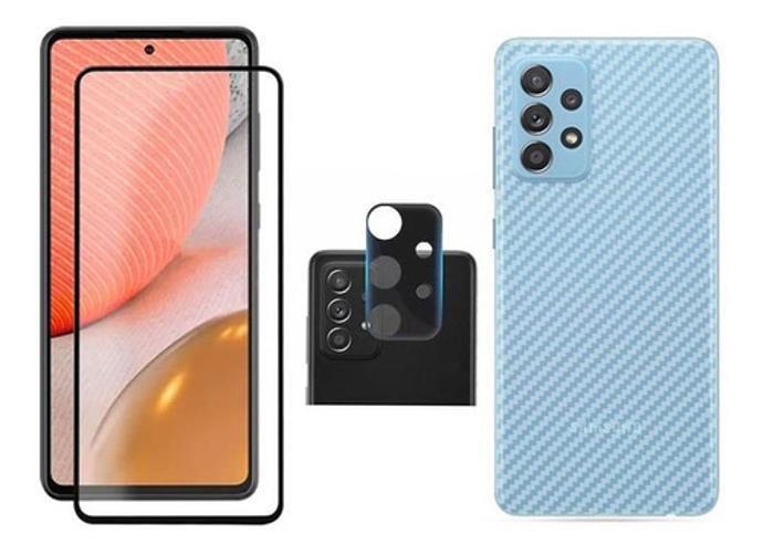 Kit Película De Vidro 3D, Lente Da Câmera E Película Skin Carbono Para ...