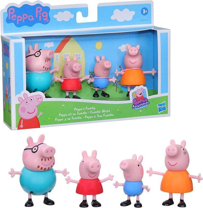Kit Peppa Pig 4 Figuras Peppa e a Família Pig F2171, Hasbro - Bonecos ...